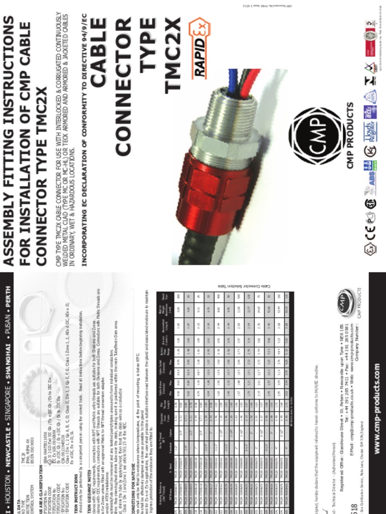 CMP TMCX Installation Fitting Instructions FI280 Issue 6 0210 | PDF ...