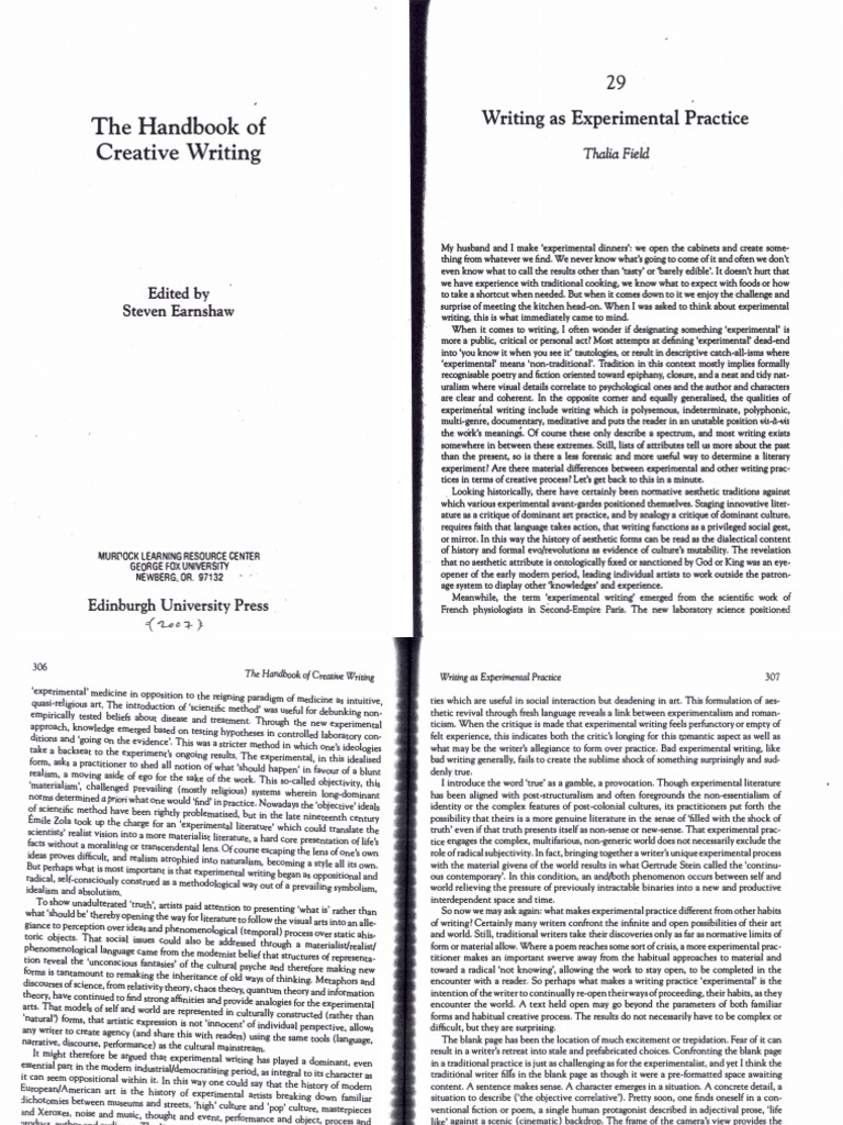 Field Writing As Experimental Practice | PDF | Mind | Scientific Method
