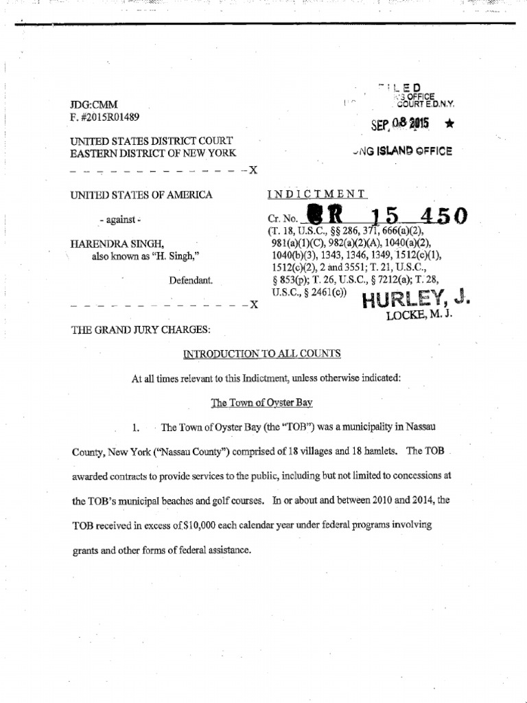 Harendra Singh Indictment | PDF