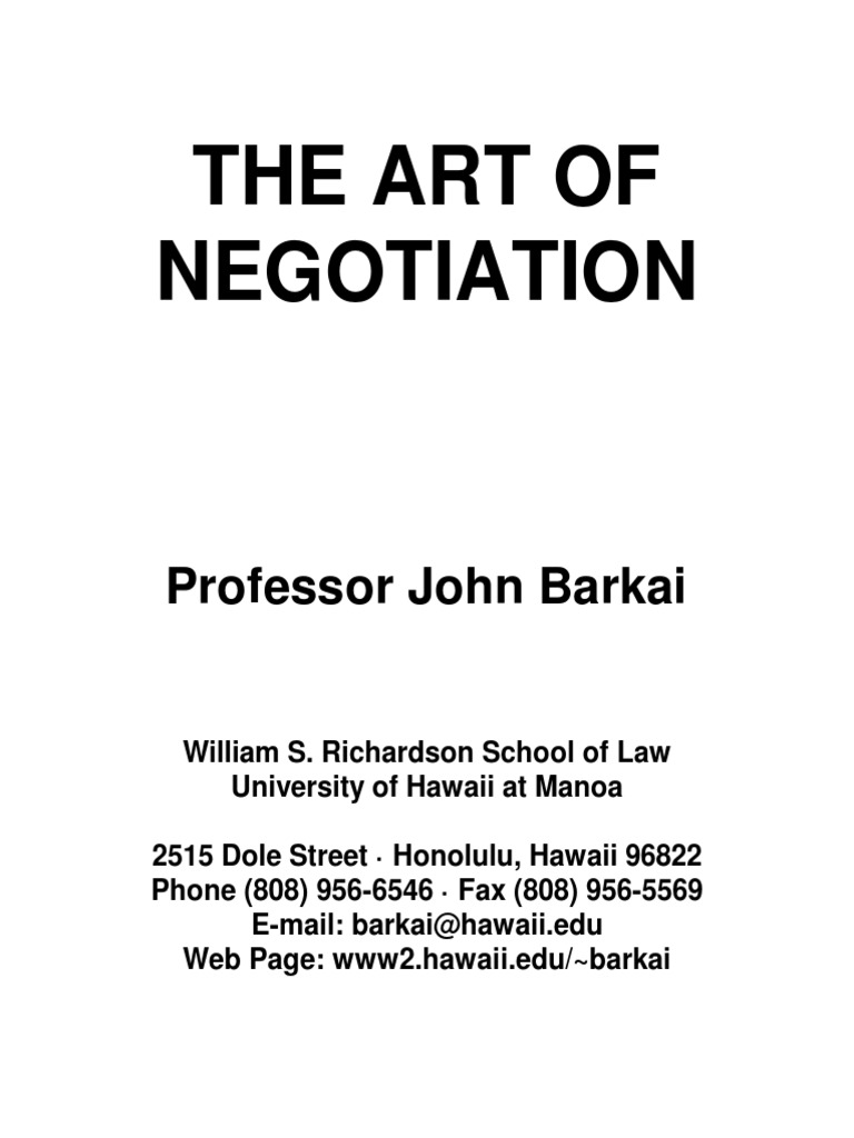 Negotiation | PDF | Negotiation | Alternative Dispute Resolution