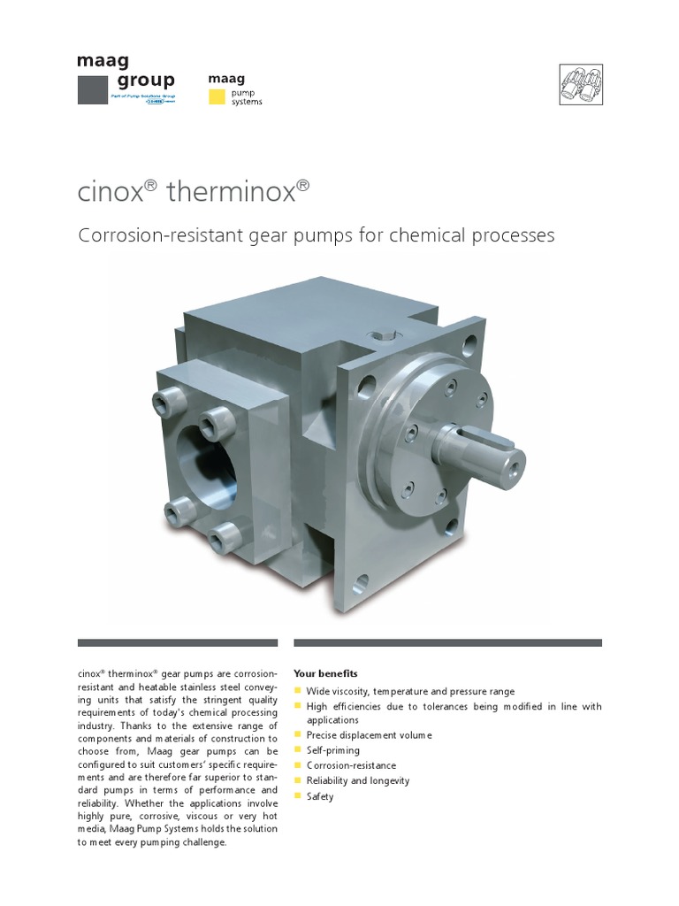 Maag-Cinox en 201207 | PDF | Pump | Corrosion