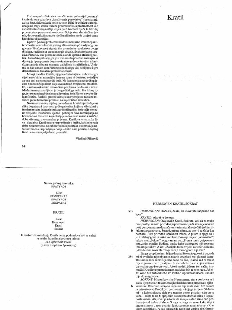 Platon - Kratil | PDF