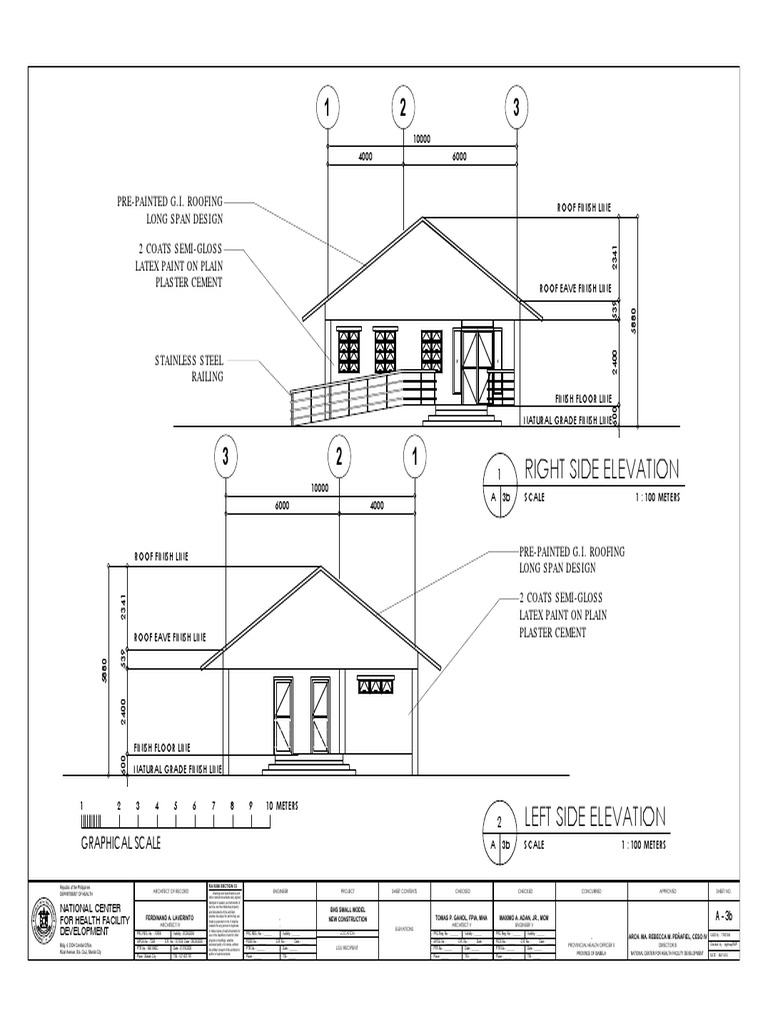Right Side Elevation: Pre-Painted G.I. Roofing Long Span Design 2 Coats ...