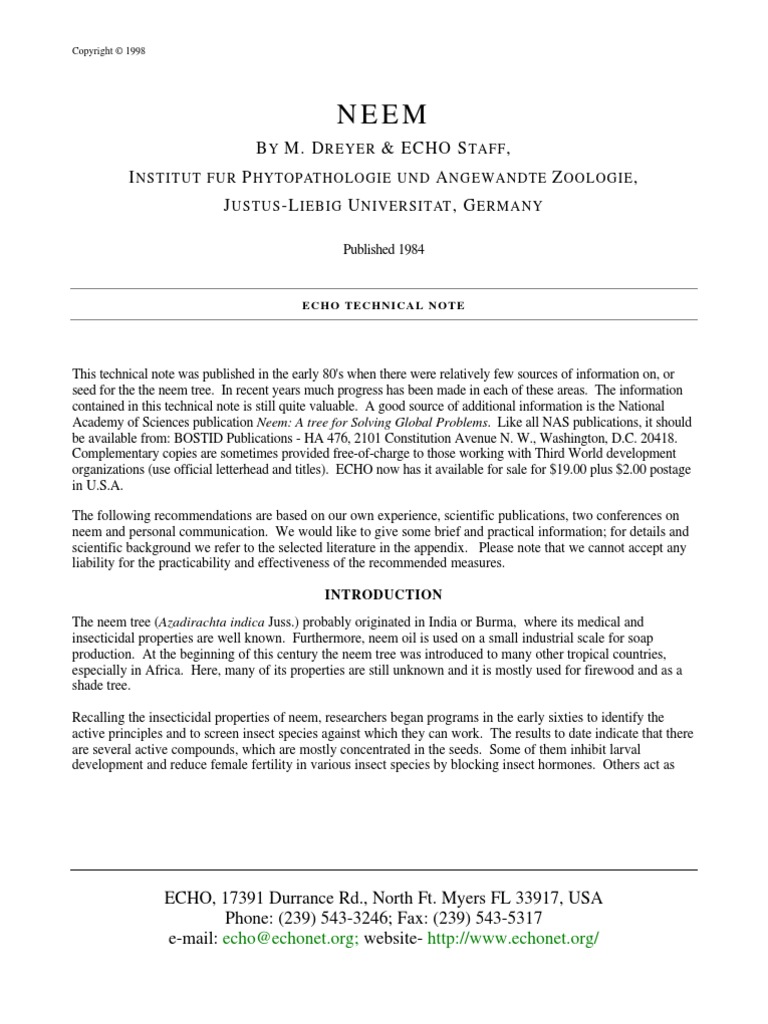 Neem Tree | PDF | Horticulture And Gardening | Nature