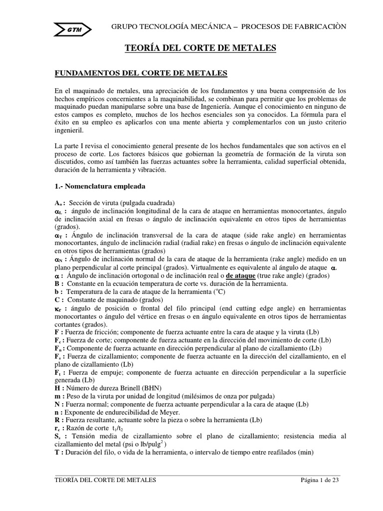 Angulo de Ataque | PDF | Herramientas | Mecanizado