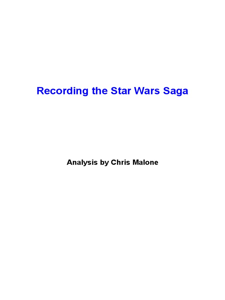 Recording The Star Wars Saga | PDF | Film Score | Star Wars