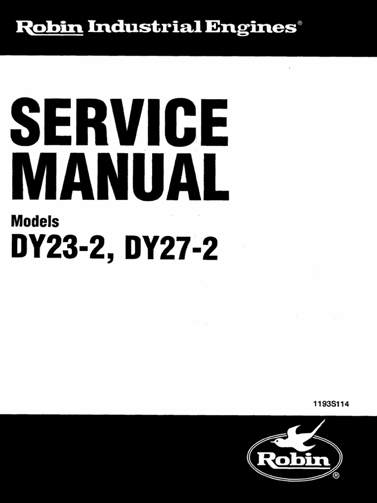 Robin Engin Dy23-2 193S114 | PDF | Internal Combustion Engine | Piston