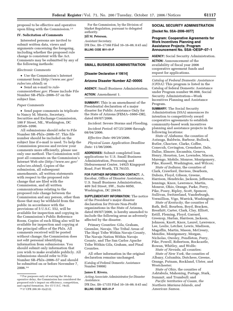 Notice: Grants and Cooperative Agreements, Availability, Etc.: Work Incentives Planning and ...