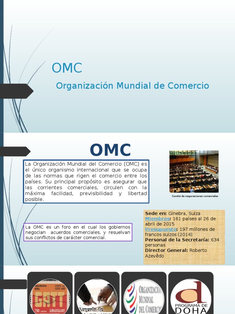 Organización Mundial del Comercio: OMC | PDF | Organización de Comercio ...
