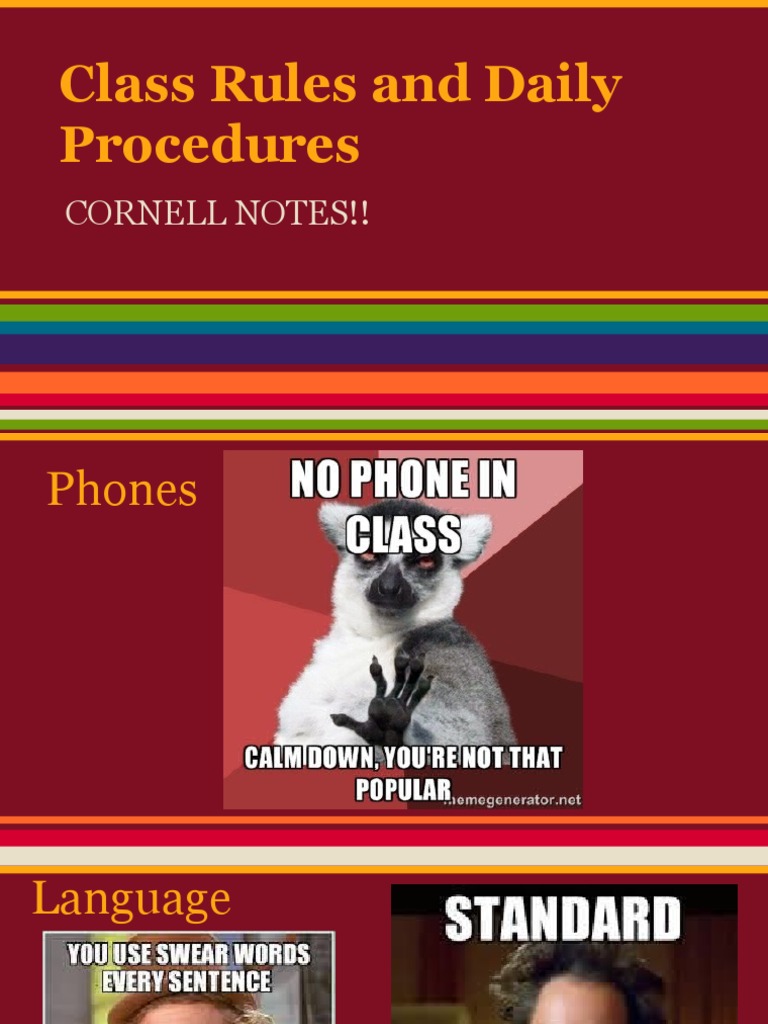 Class Rules and Daily Procedures Guide | PDF