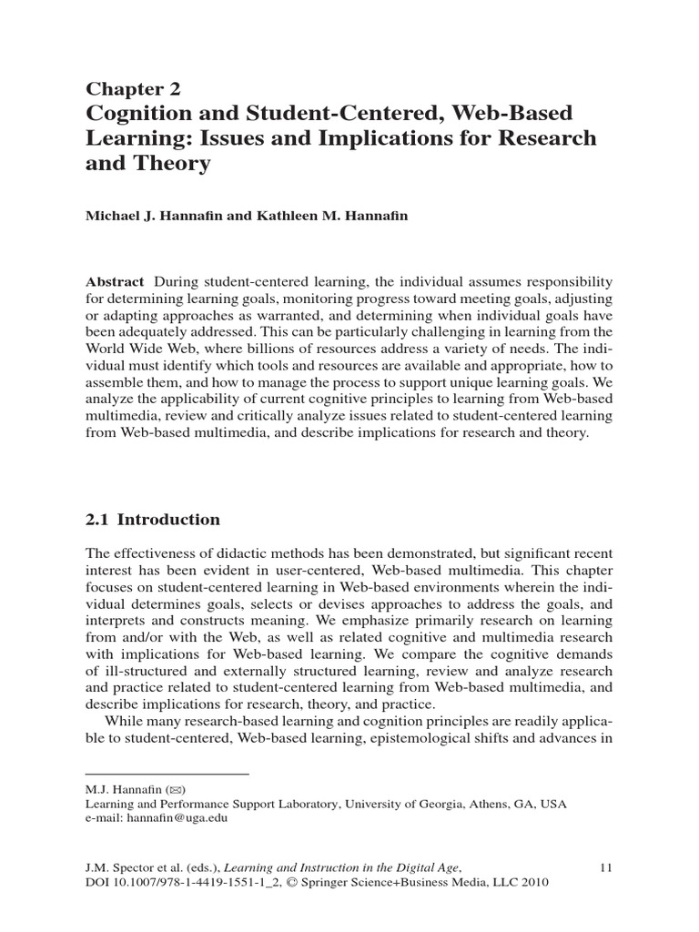 Cognition and Student Centered, Web-Based | PDF | Constructivism (Philosophy Of Education ...