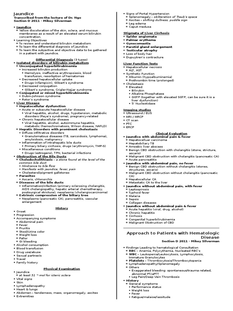 Jaundice: Common Bile Duct Hindrance To Bile Flow Manifests With ...