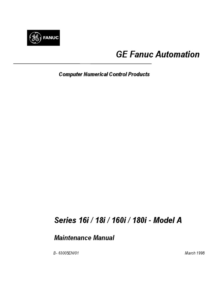 GE Fanuc Automation: Series 16i / 18i / 160i / 180i - Model A | PDF ...