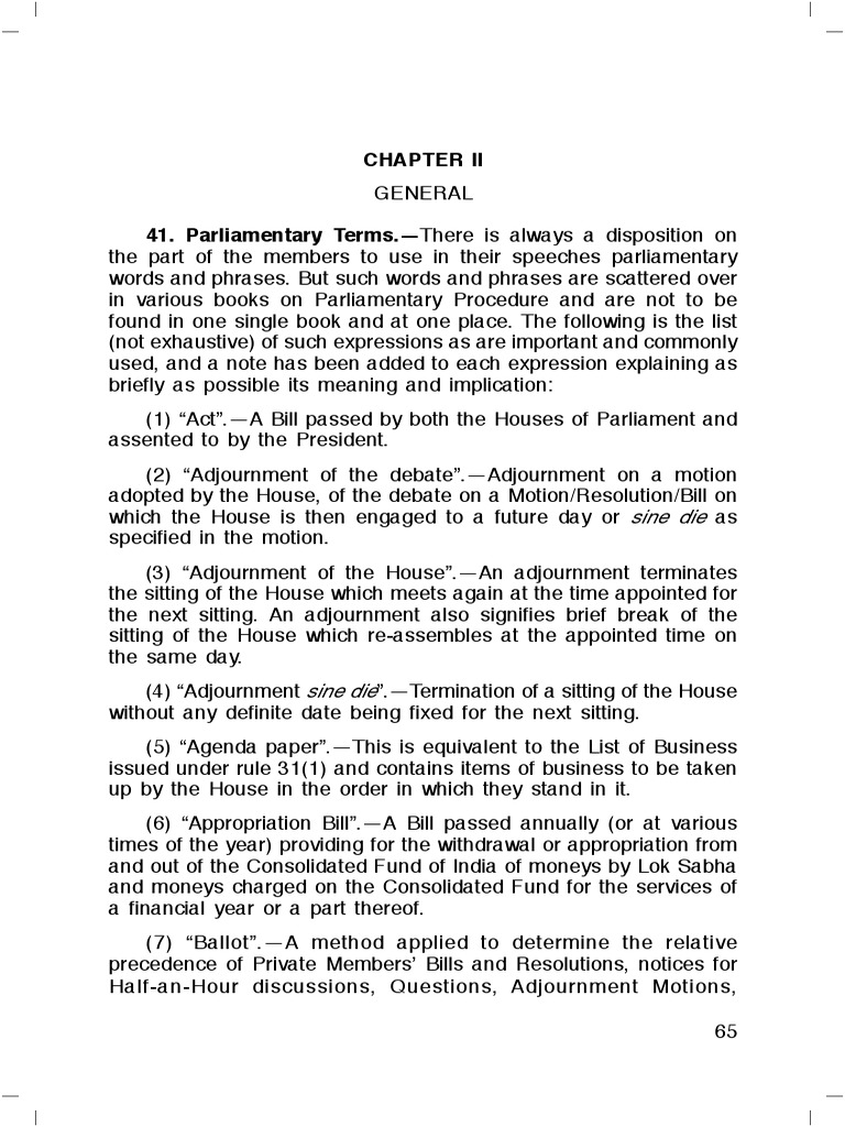 Parliamentary Procedures Explained: A Comprehensive Glossary of ...