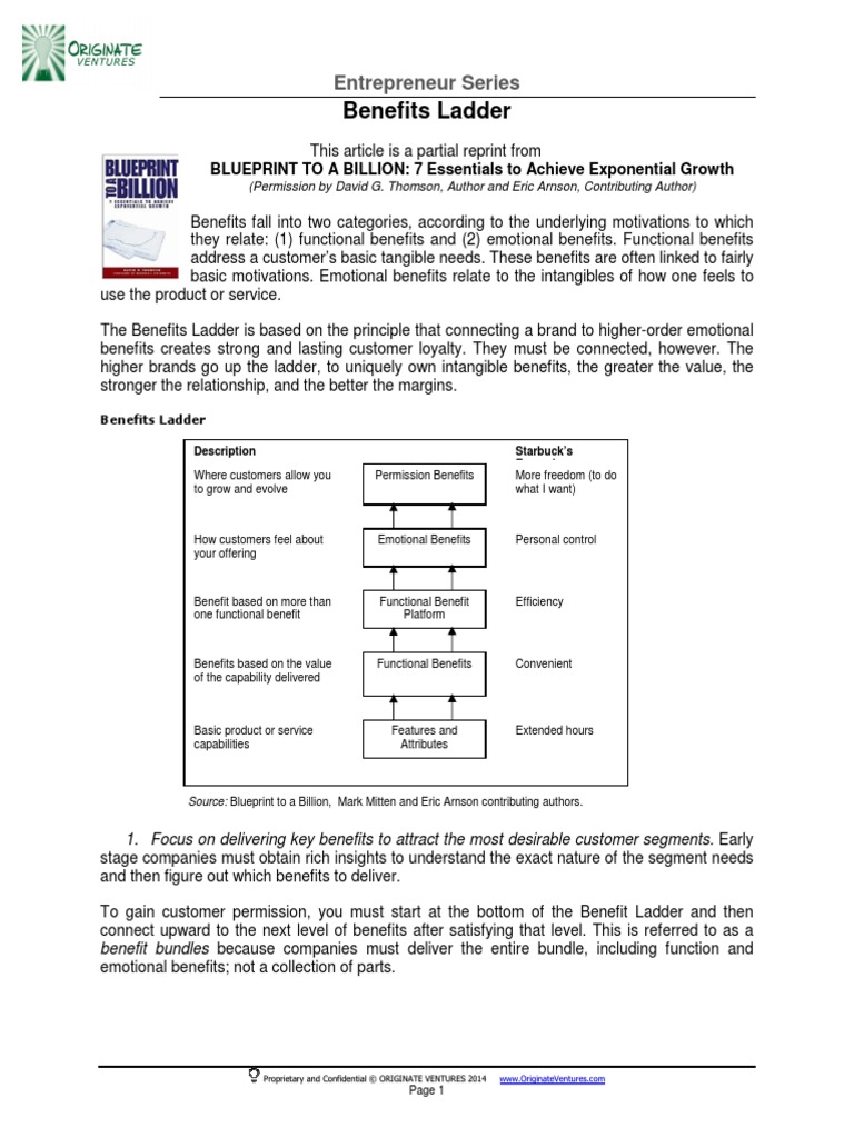 ES Benefits Ladder | PDF | Brand | Motivation