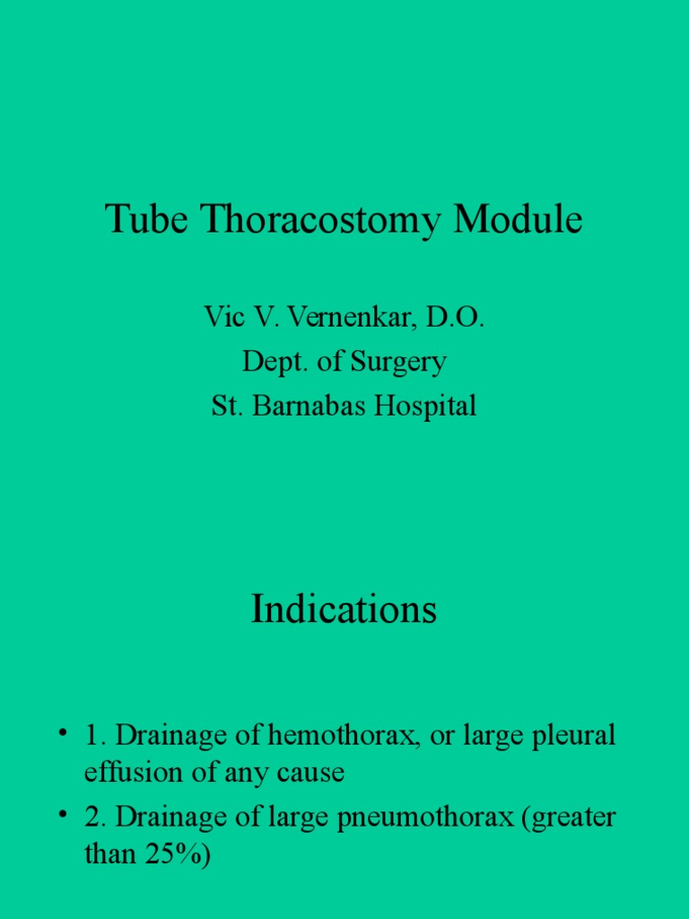 Tube Thoracostomy Procedure Guide | PDF | Thorax | Thorax (Human Anatomy)