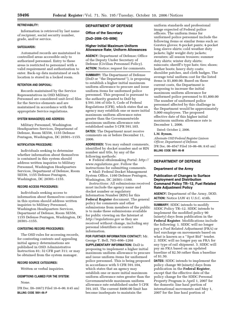 Notice: Reports and Guidance Documents Availability, Etc.: Uniform ...