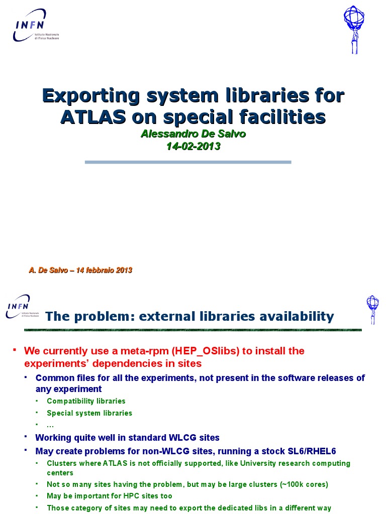 Exporting System Libraries For ATLAS On Special Facilities | PDF ...
