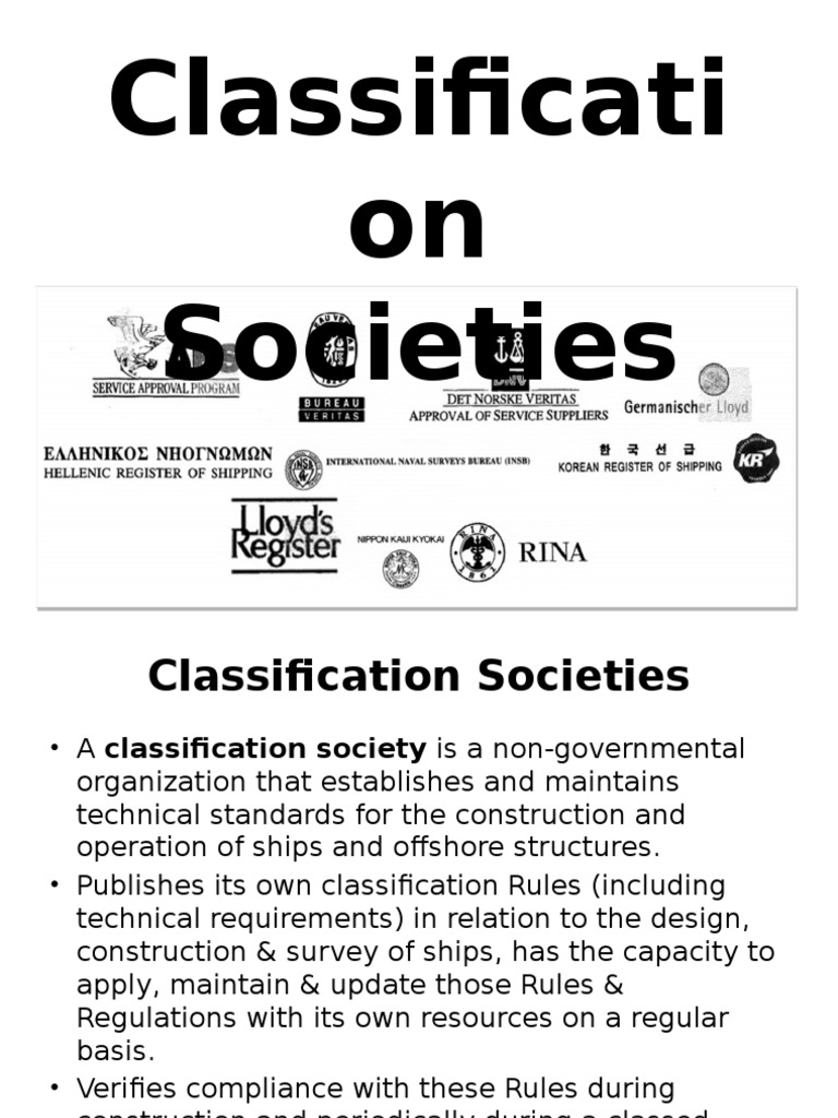 Classification Societies | PDF | Water Transport | Shipping