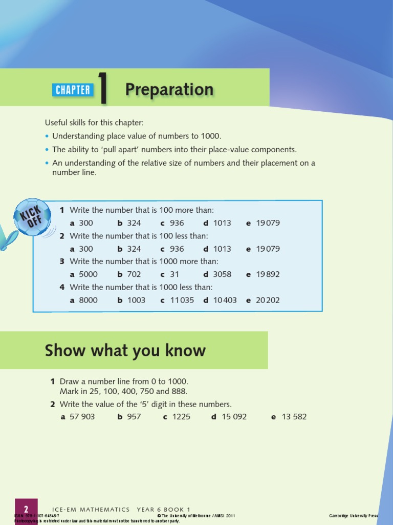 ICE-EM Mathematics Y6 Chp1 | PDF | Natural Number | Teaching Mathematics