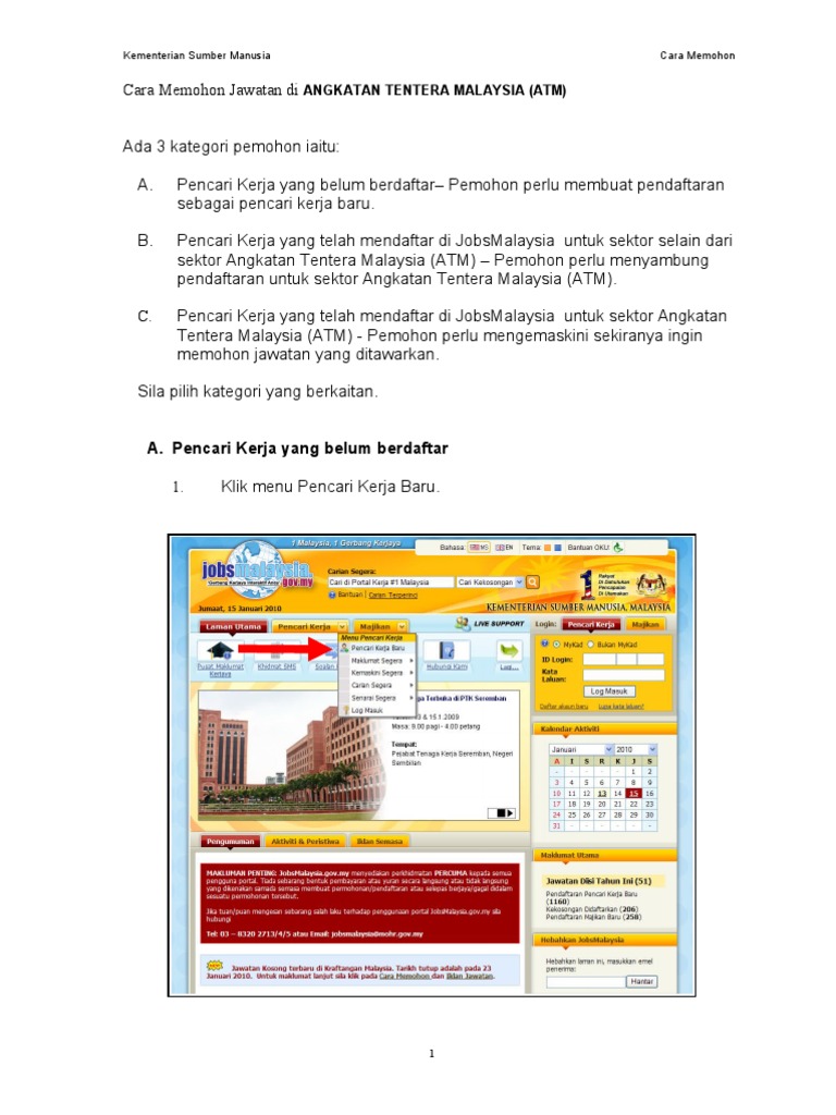 Cara Memohon Pengambilan Pegawai Pendidikan Tugas Ikhtisas Angkatan Tentera Malaysia (Atm) | PDF