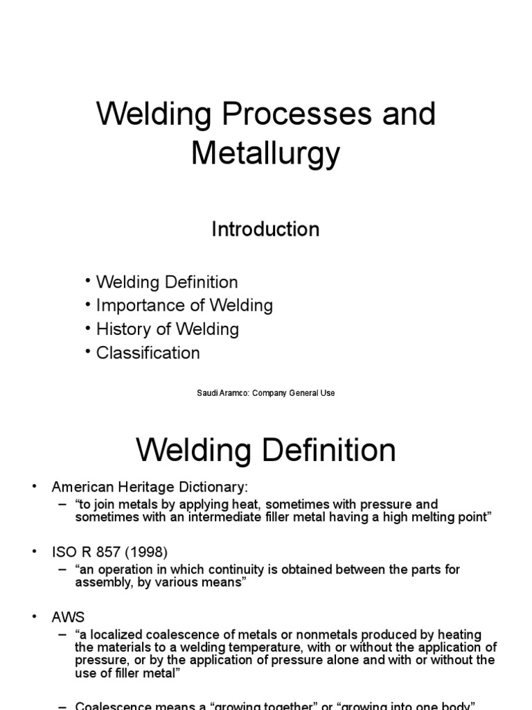 Introduction to Welding Processes | PDF | Welding | Construction