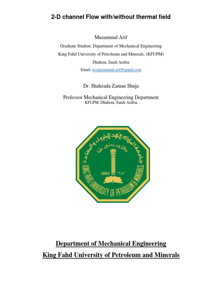 Final Project For Advanced Fluid Mechanics | Download Free PDF ...
