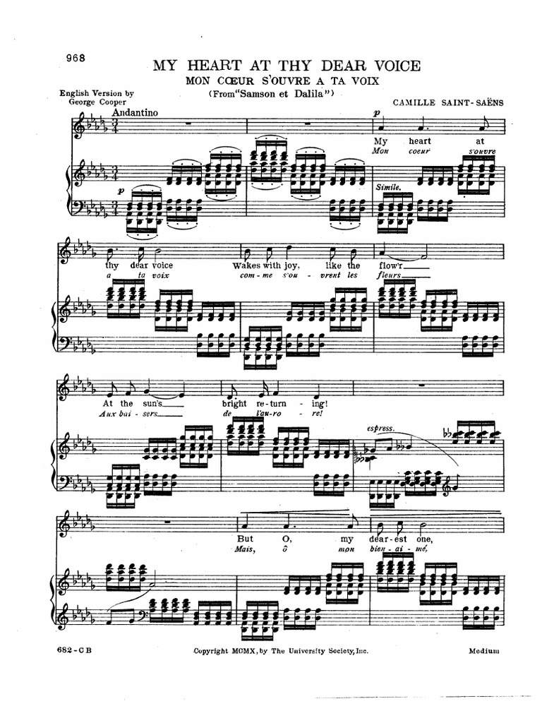 Mon Coeur S'ouvre A Ta Voix | PDF