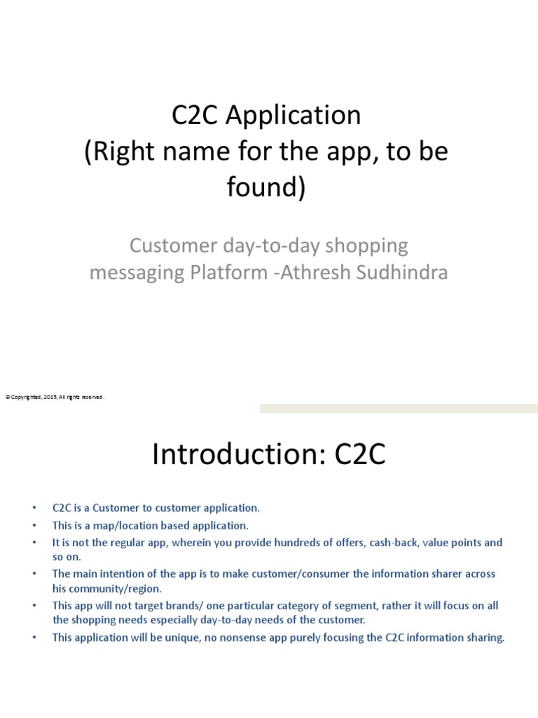 C2C Application PDF | PDF | Application Software | Retail