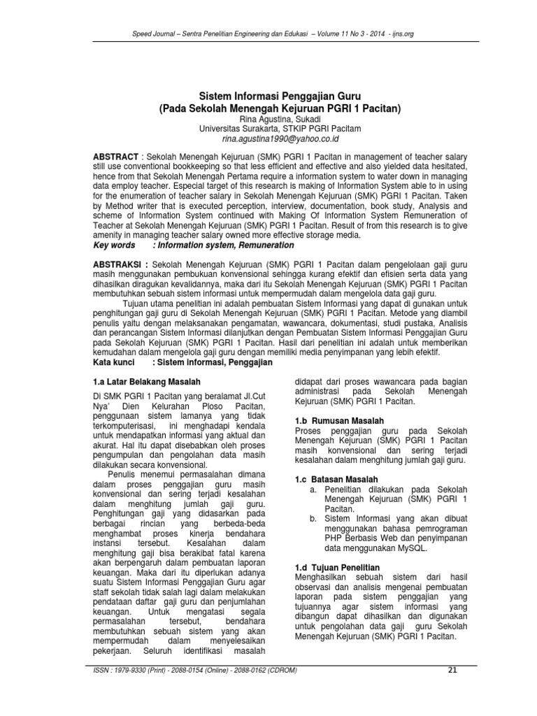 Sistem Informasi Penggajian Guru | PDF