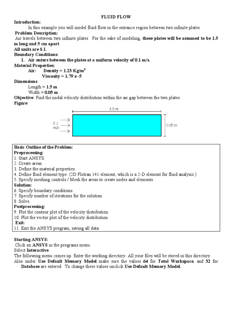 FLUID FLOW Introduction: in This Example You | PDF | Areas Of Computer ...