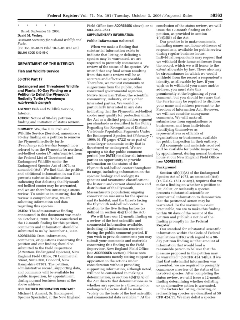 Proposed Rule: Endangered and Threatened Species: Critical Habitat ...