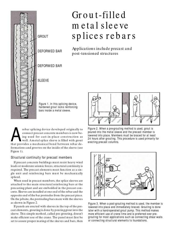Grout-Filled Metal Sleeve Splices Rebars_tcm45-346489 | Prestressed ...