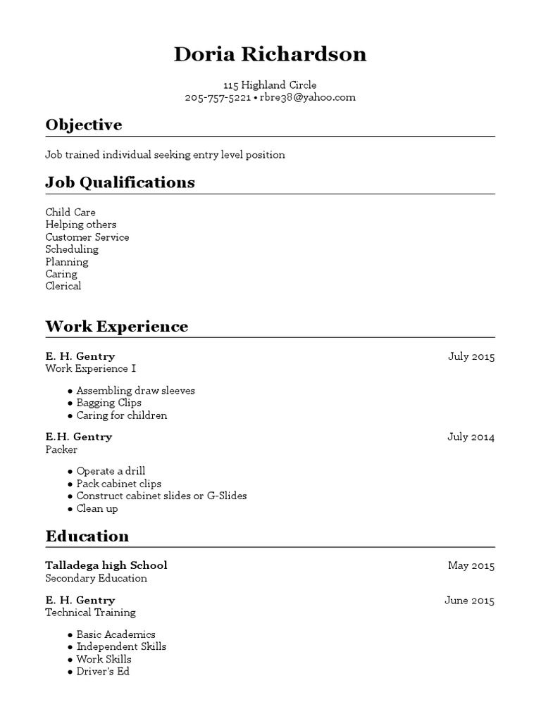 Entry-Level Job Seeker Resume | PDF