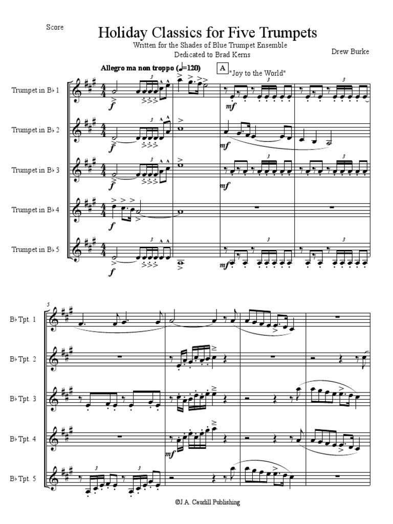 Holiday Classics For Five Trumpets | PDF | Musique chrétienne | Formes ...