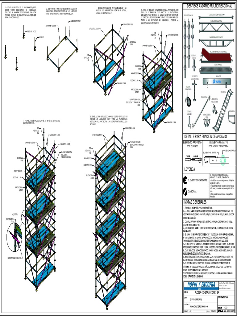 Procedimiento De Armado De Andamios Multidireccionales Pdf Pdf