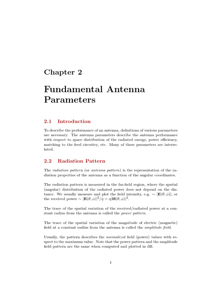 Chapter2 PDF | PDF | Antenna (Radio) | Telecommunications Engineering