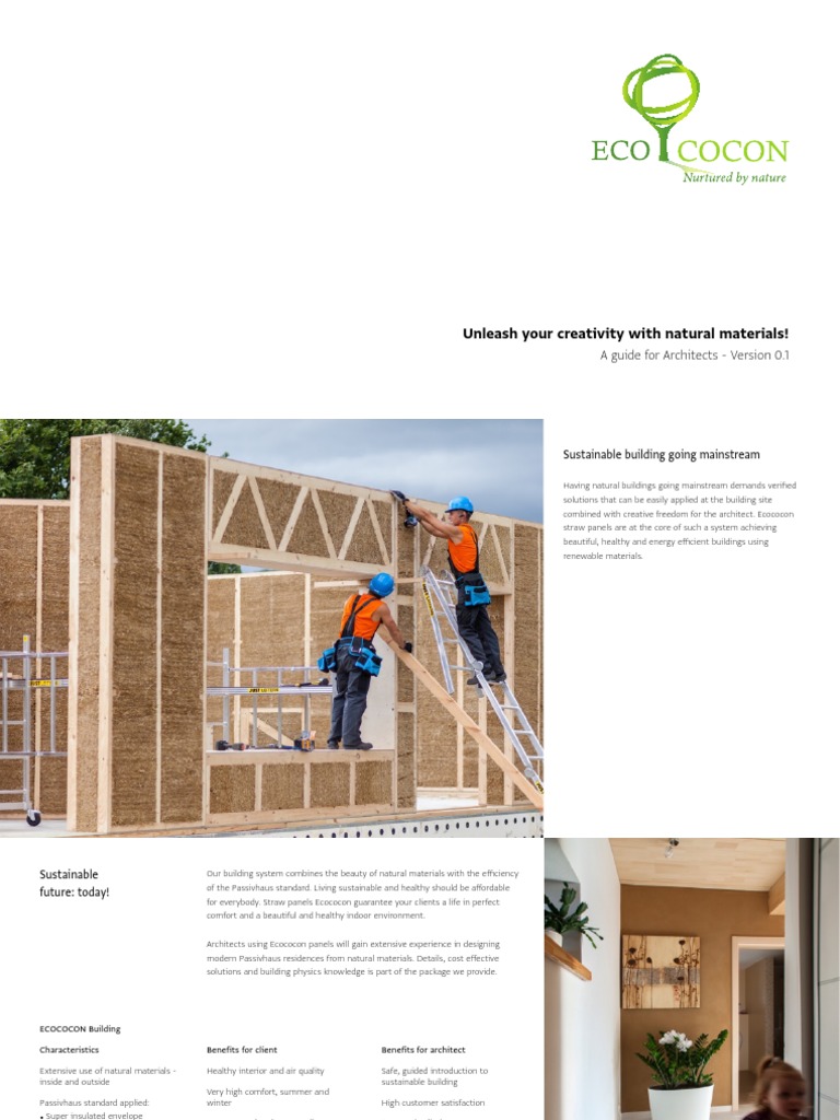 Ecococon Panels: Sustainable Building Guide | PDF | Architect | Green ...