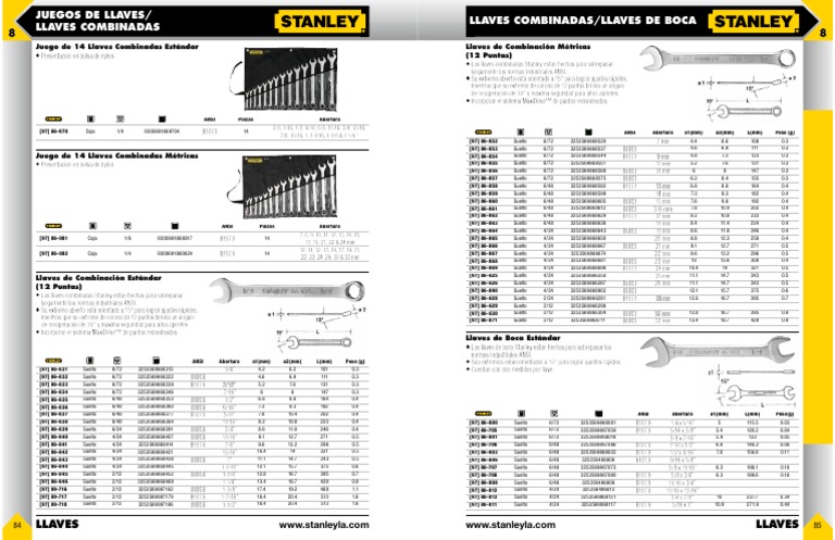 Medidas de Llaves Mixtas | PDF