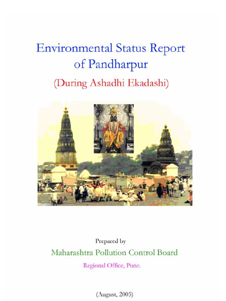 Environmental Status Report, Pandharpur | PDF | Sewage Treatment ...