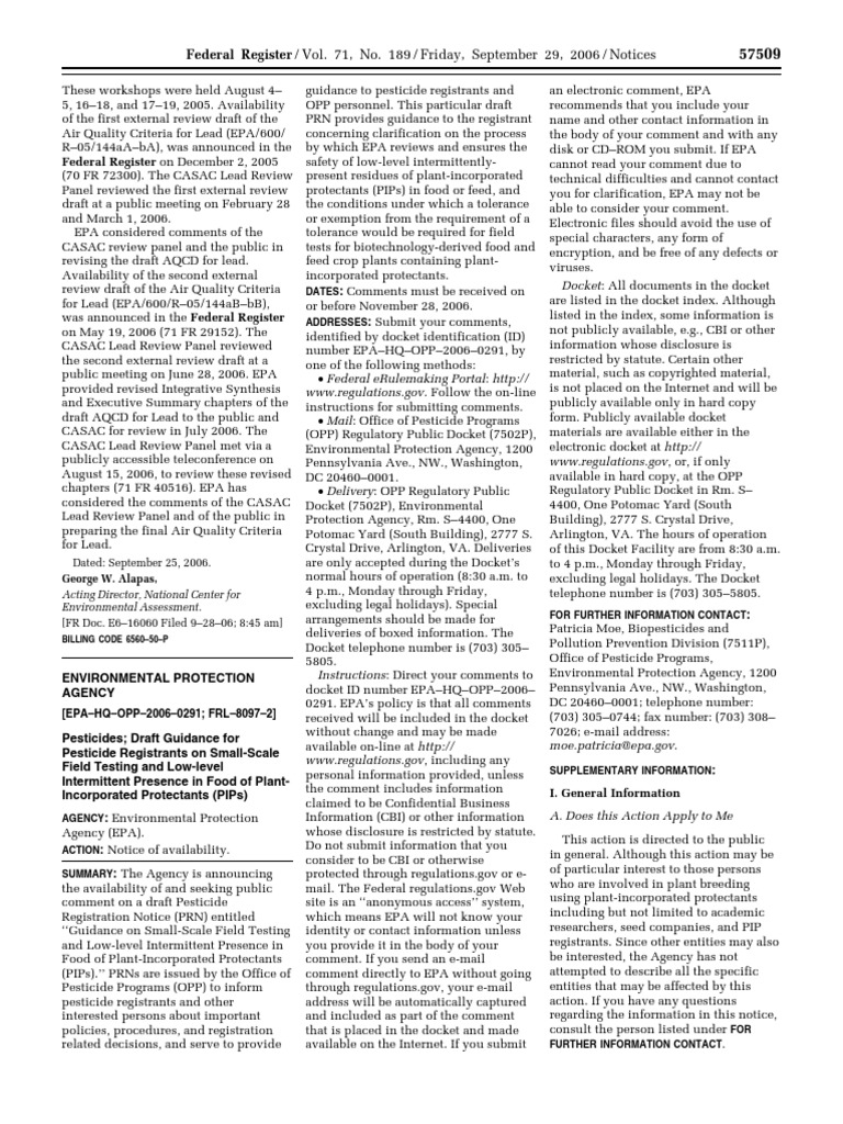 Federal Register / Vol. 71, No. 189 / Friday, September 29, 2006 ...