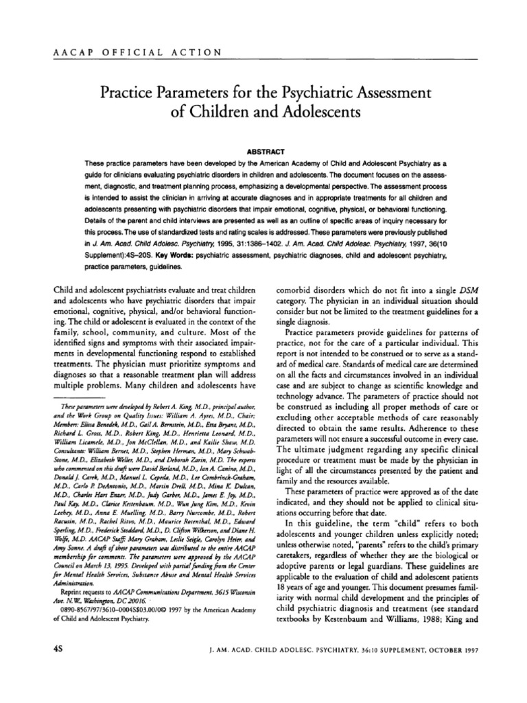 Assessment of Children and Adolescents | PDF | Child Development ...