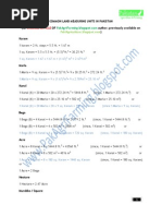 Land Measurement Conversion Table | PDF | Acre | Metre
