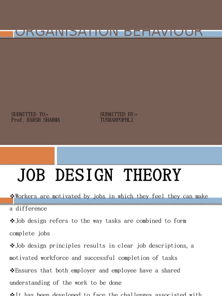 Job Design Theory | PDF | Business