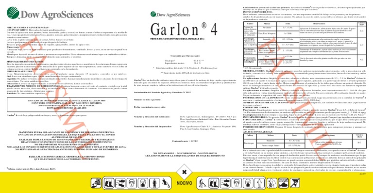 Garlon 4 | PDF | Arboles | Pesticida
