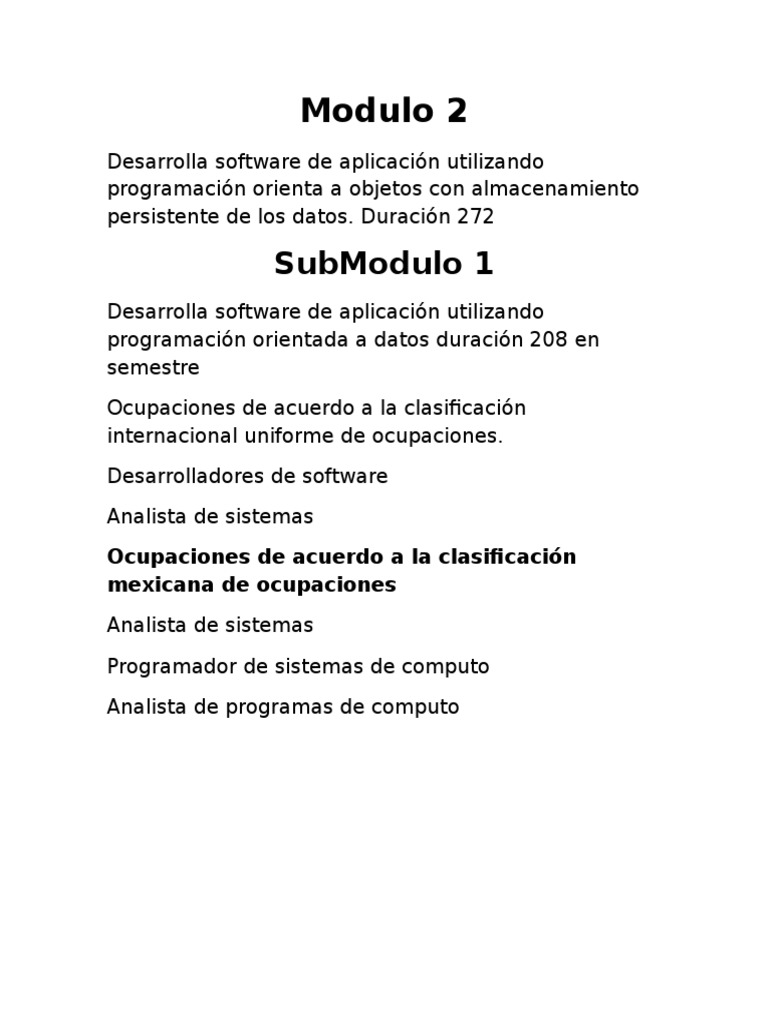Módulo 2: Programación Orientada a Objetos | PDF