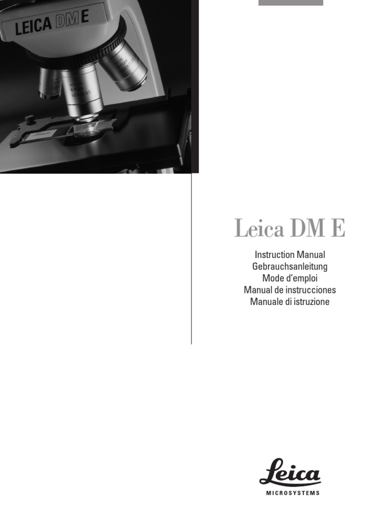Microscope, Leica Dme-Manual | PDF | Aperture | Lenses