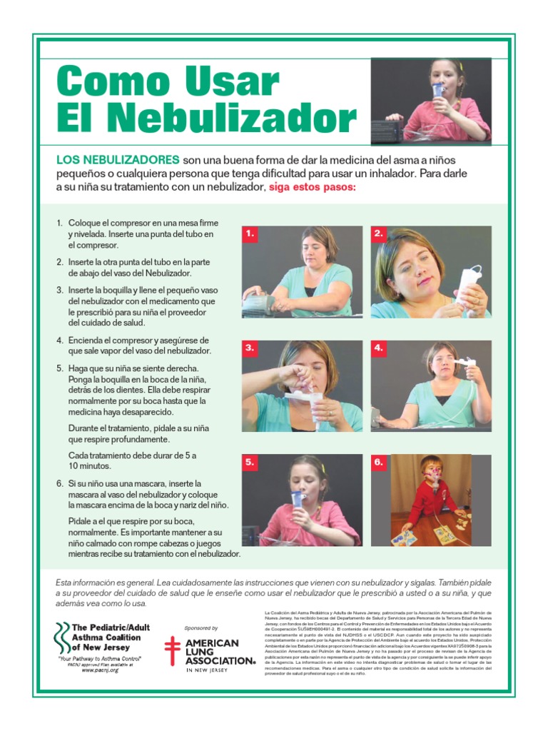 Nebulizer Hand Out Spanish | PDF | Asma | Especialidades Medicas