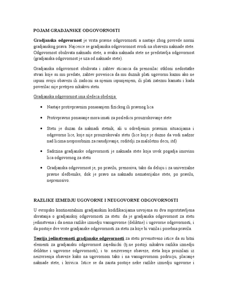 Obligaciono Pravo II | PDF