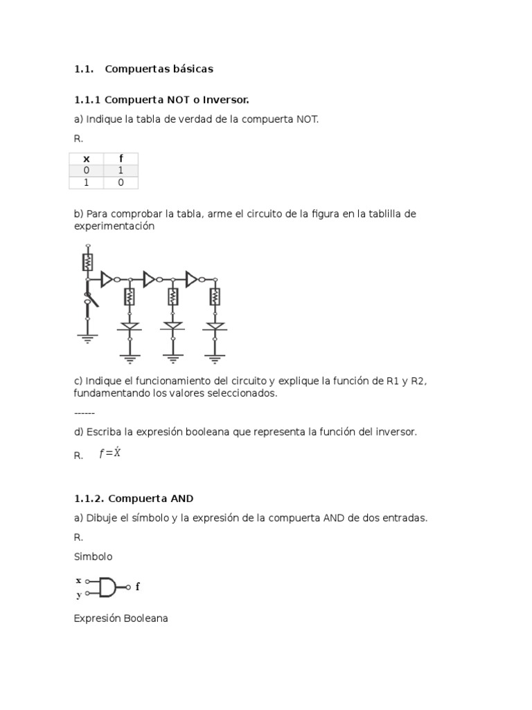 Practica 1 Circuitos Digitales | PDF | Puerta lógica | Informática teórica